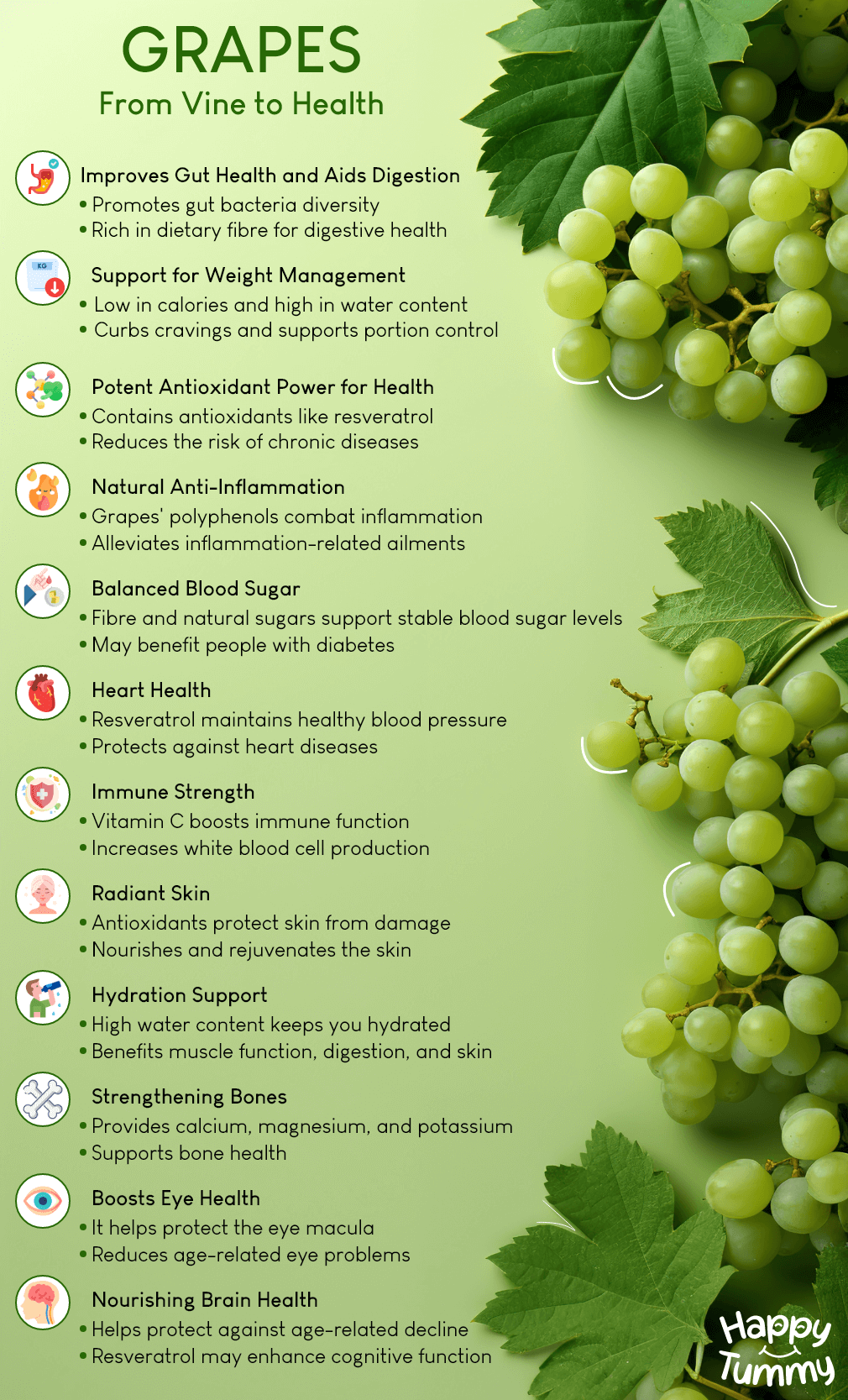 Top 12 Amazing Benefits of Grapes You Need to Know! - Happytummy