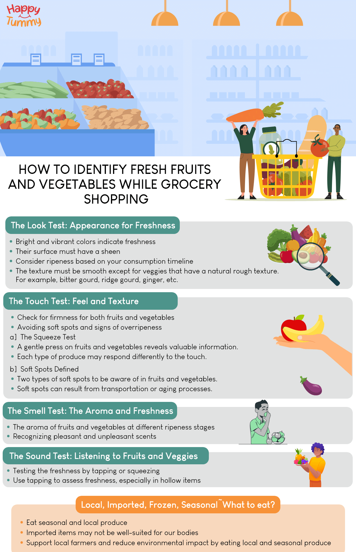How to identify fresh fruits and vegetables while grocery shopping ...