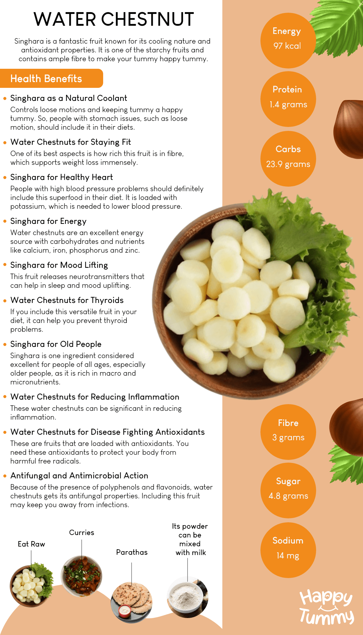 Examining Health Benefits of Water Chestnuts (Singhara) - Happytummy