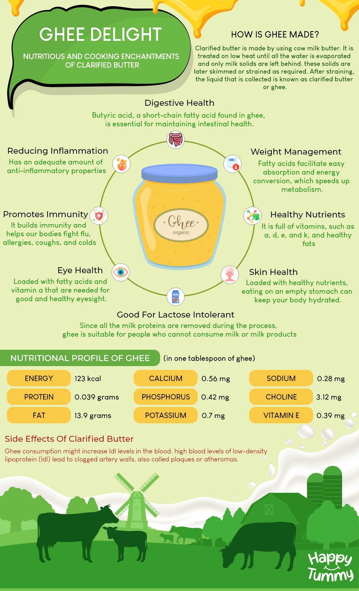 What are the benefits of Ghee: Nutrients, Fat, Protein and Calories ...