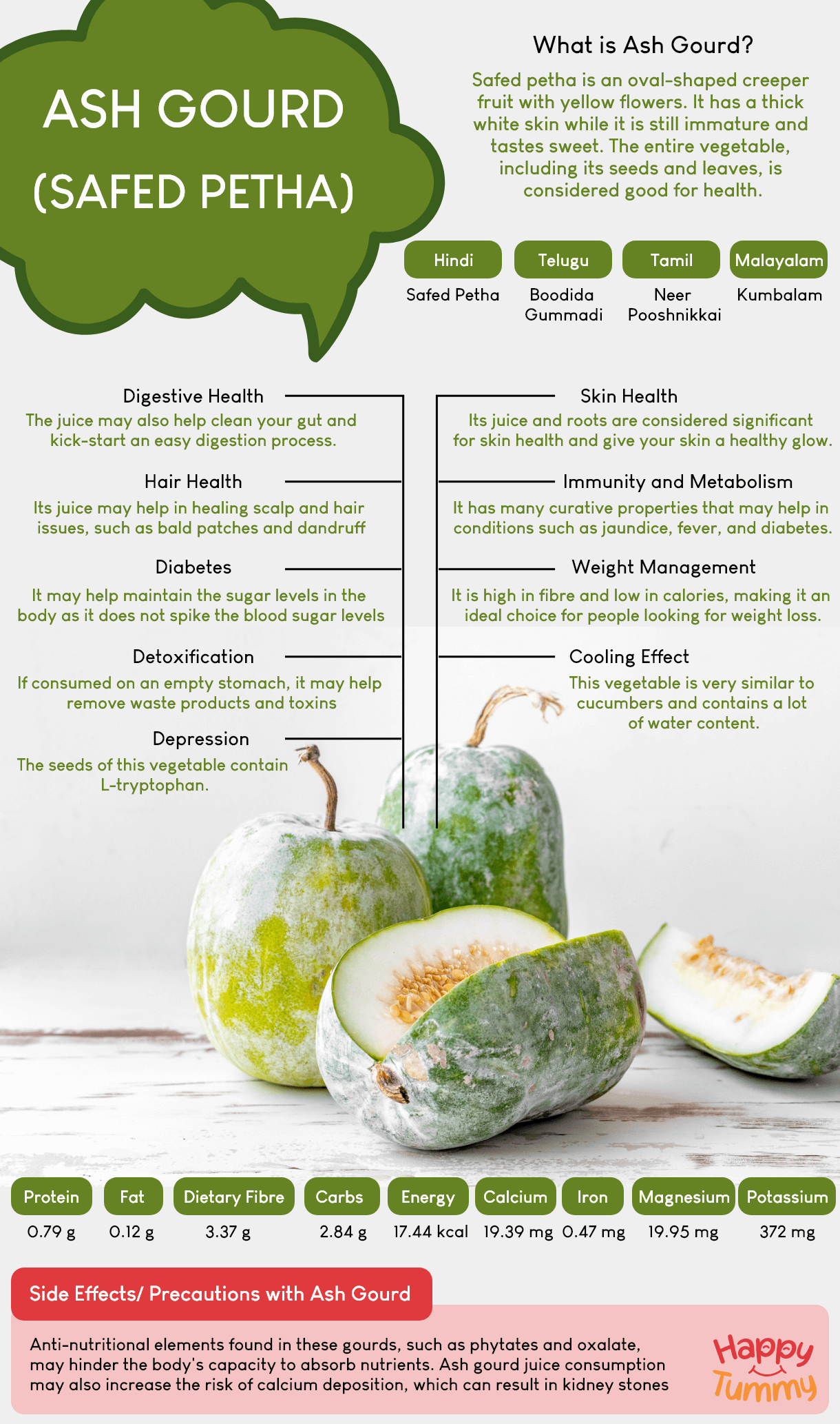 Top 10 Benefits of Ash Gourd (Safed Petha) - Happytummy