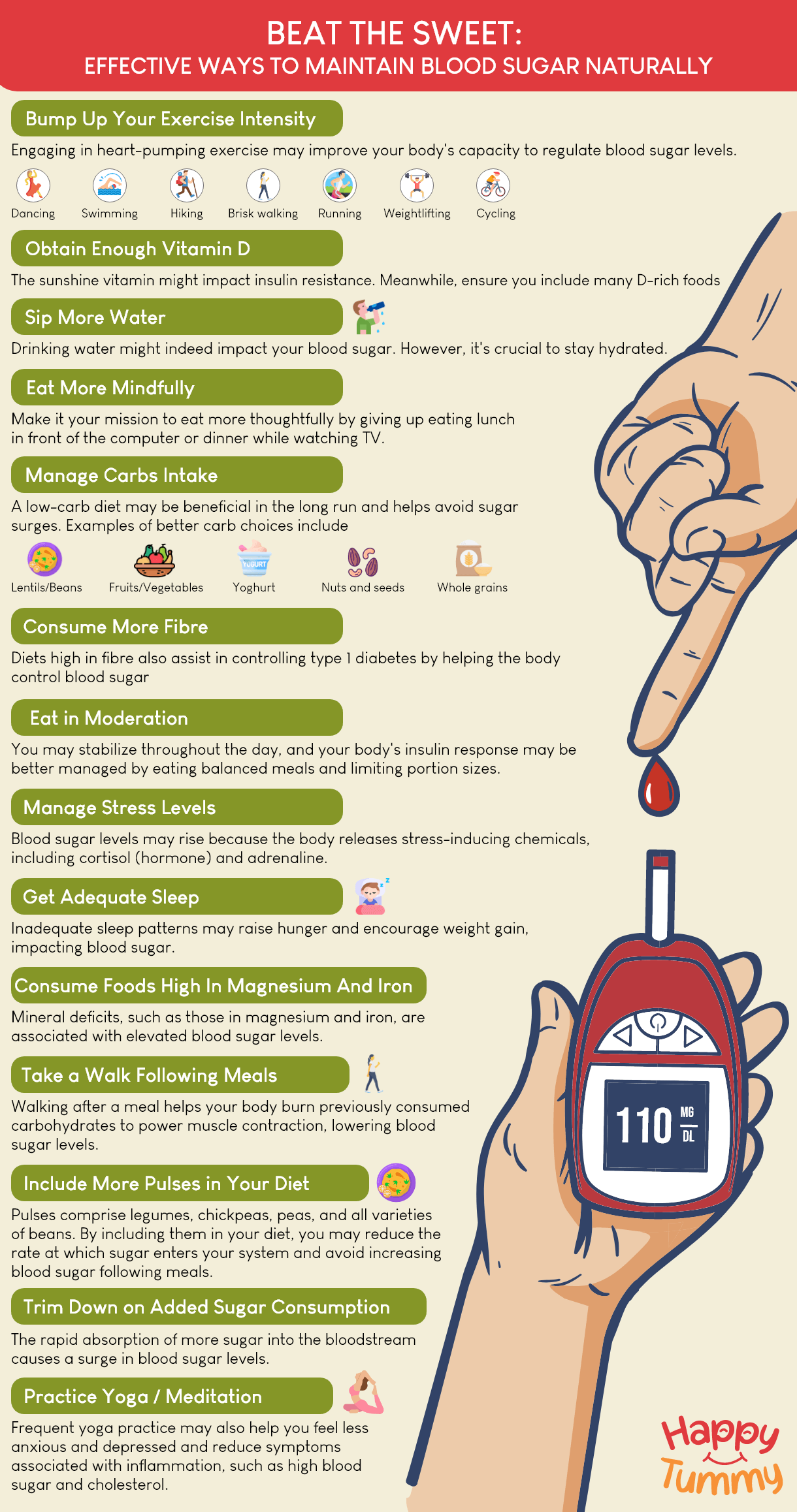 Effective Ways to Maintain Blood Sugar Naturally - Happytummy
