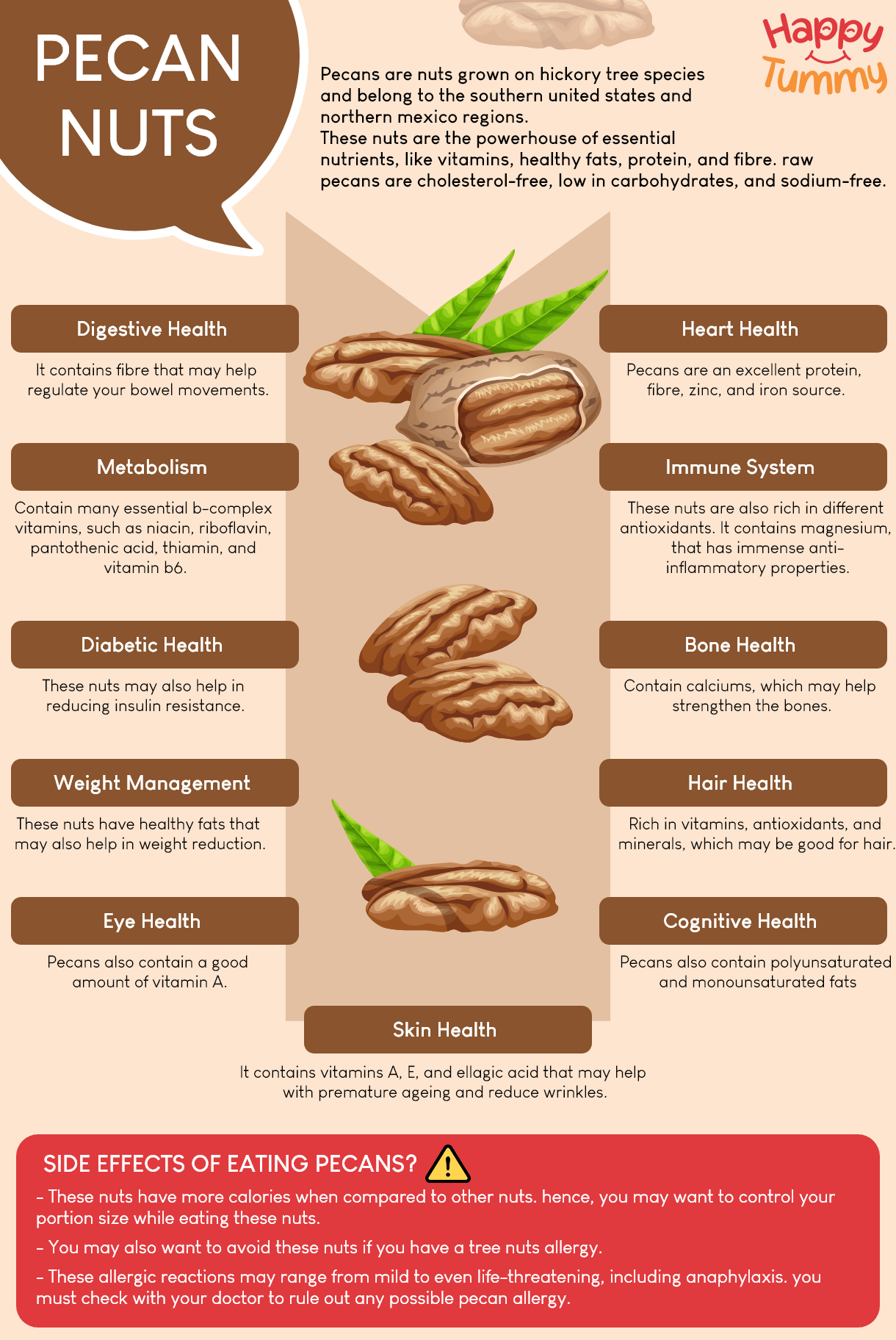 11 Unknown Health Benefits of Pecan Nuts - Happytummy