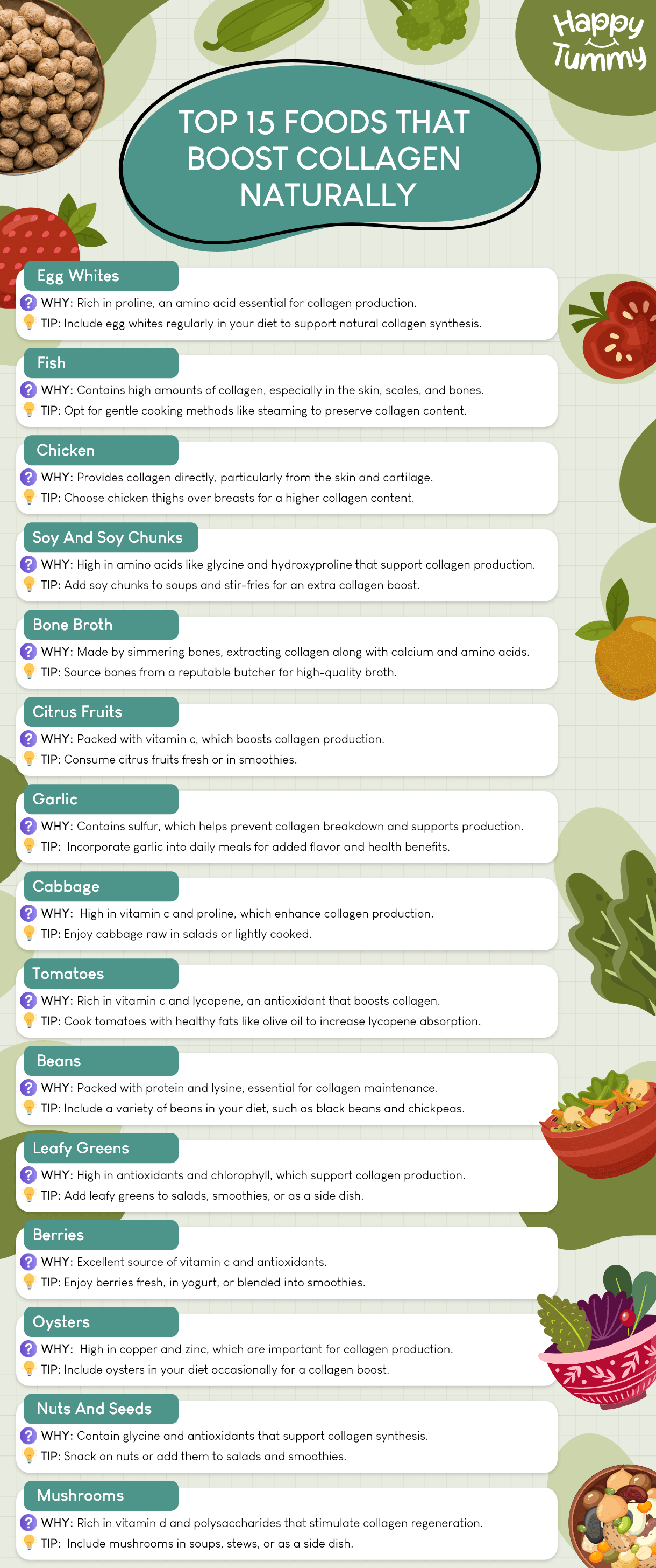 Top 15 Foods That Boost Collagen Naturally - Happytummy