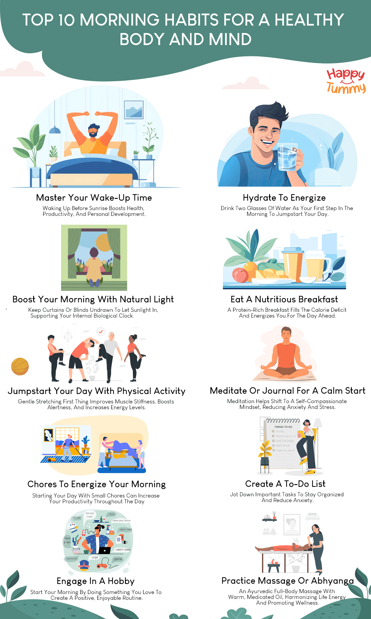 Top 10 Morning Habits for a Healthy Body and Mind - Happytummy