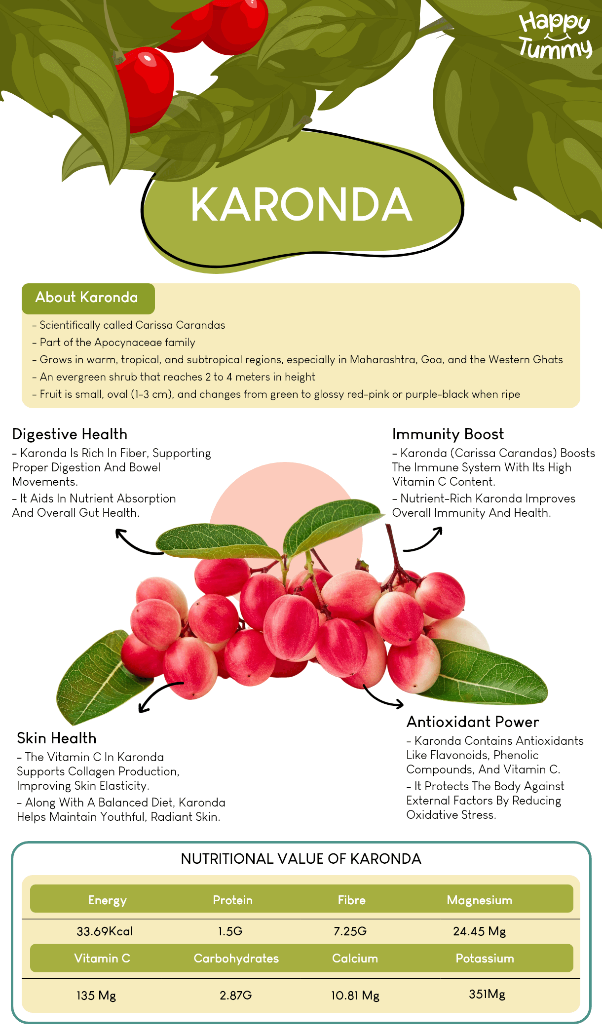 Karonda (Carissa Karandas) top Health Benefits - Happytummy