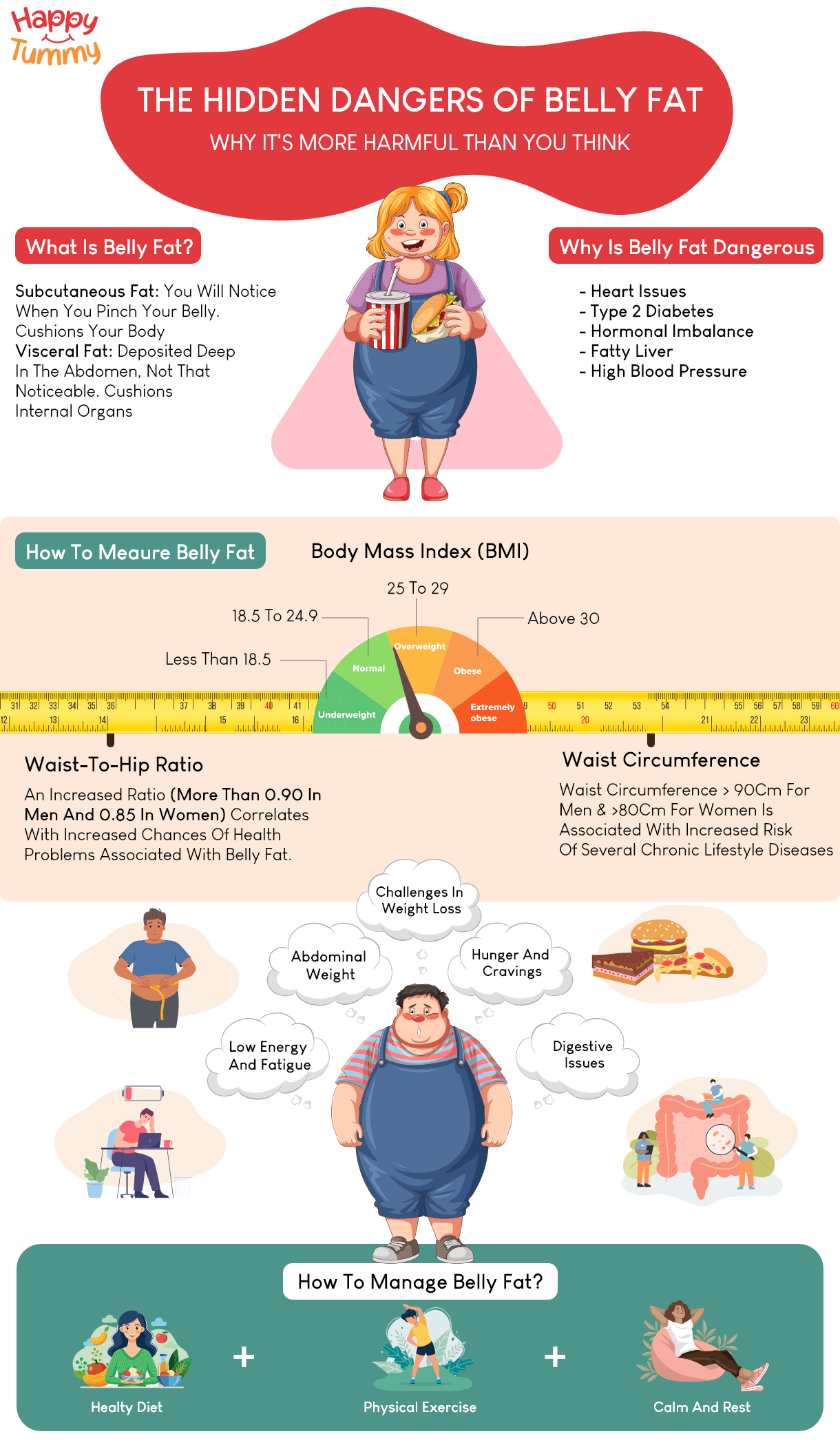 The Hidden Dangers of Belly Fat - Happytummy